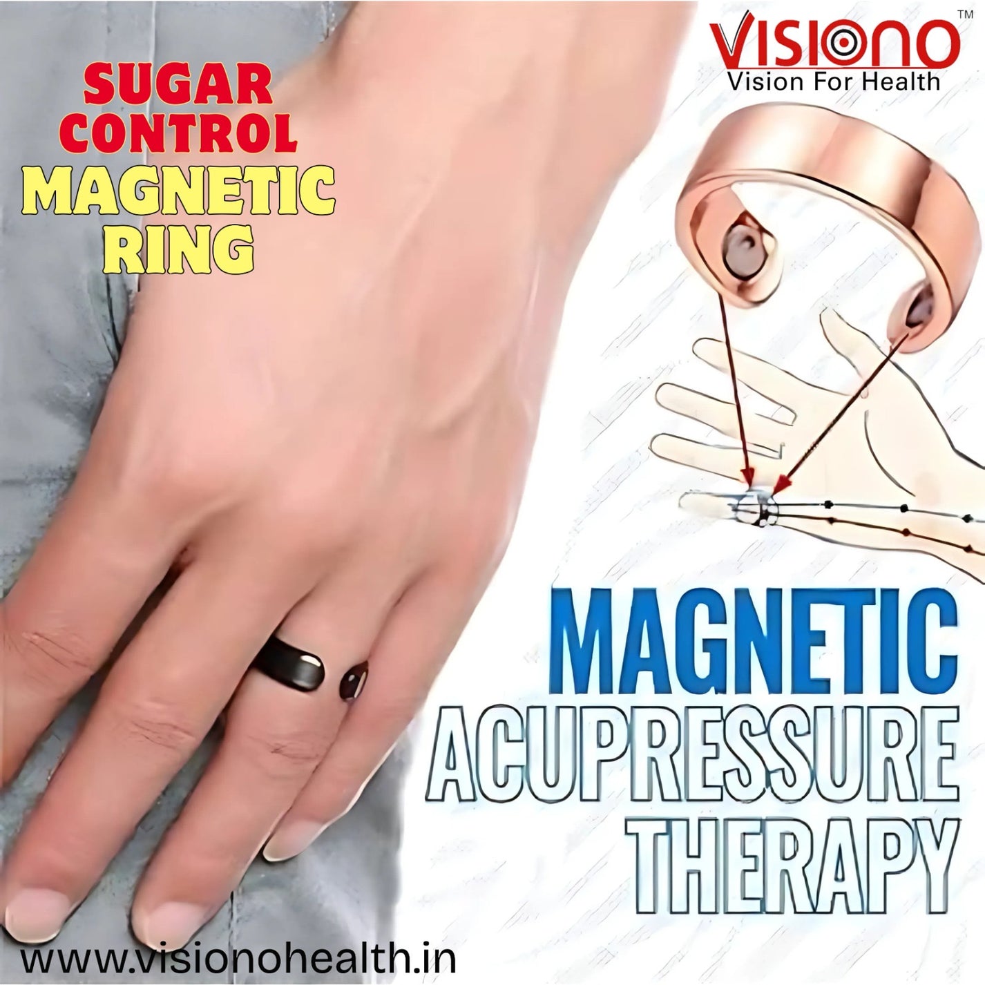 Sugar Control Magnet Ring – Vision Body Care Pvt. Ltd.